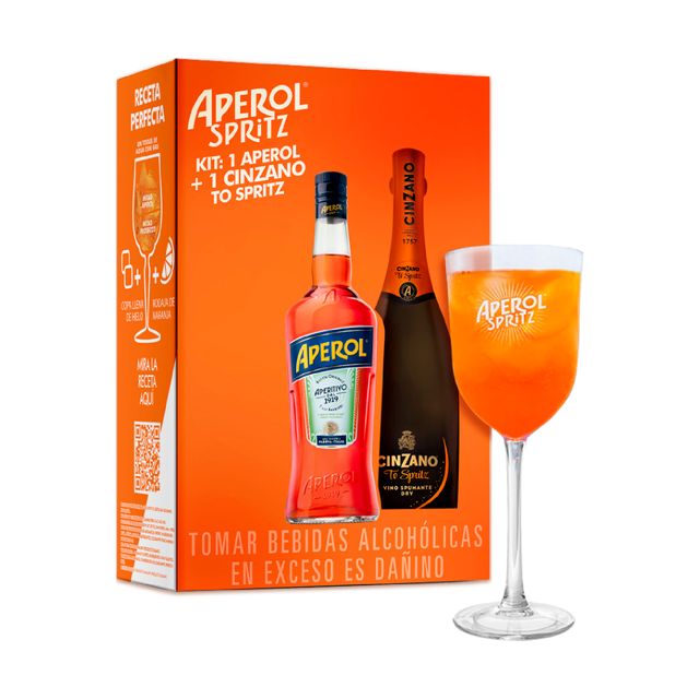 Pack Licor APEROL Botella 750ml + Espumante CINZANO To-Spritz Botella ...